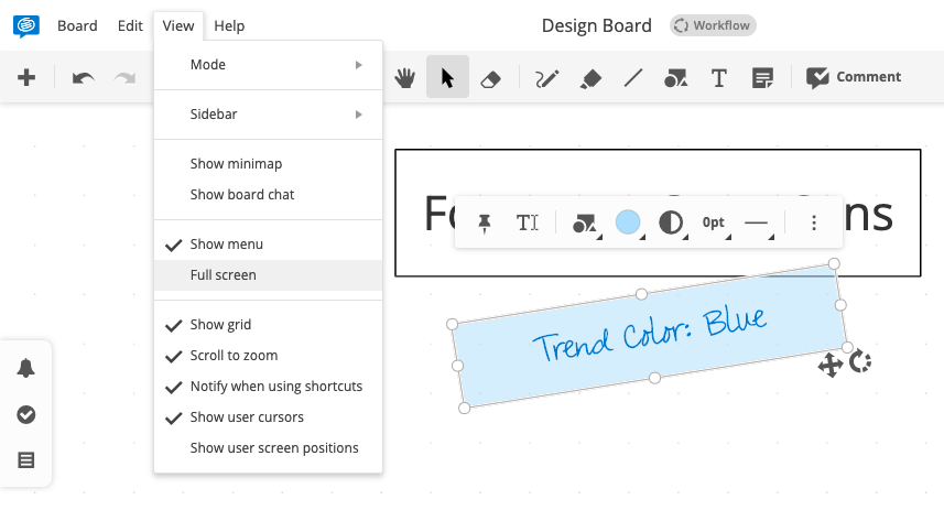 Board Menus and Options – Conceptboard Help Center