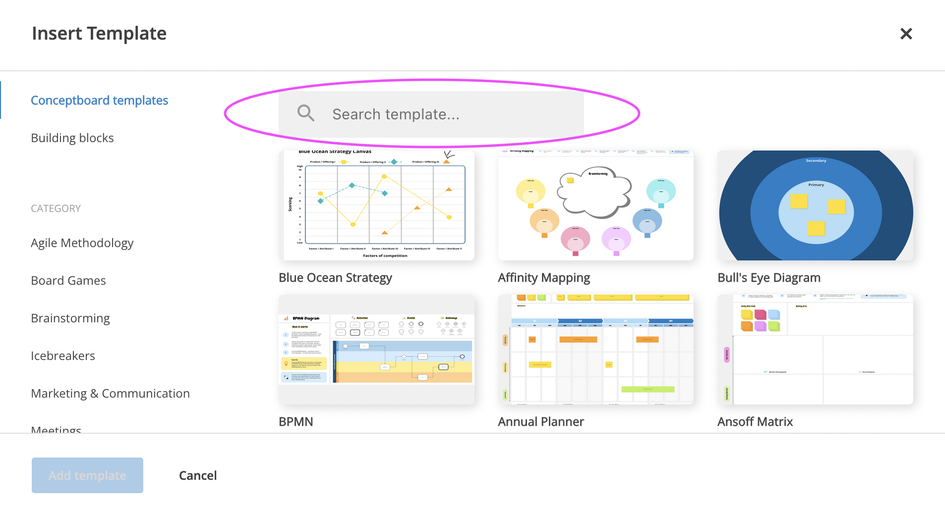 Template Library – Conceptboard Help Center